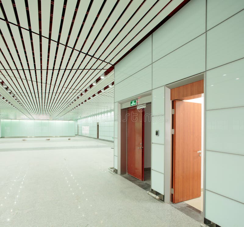 Building Internal Details of the Hall Stock Image - Image of tiles ...