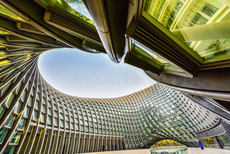Building with Iron Structure and Giant Glass in China Editorial Image ...