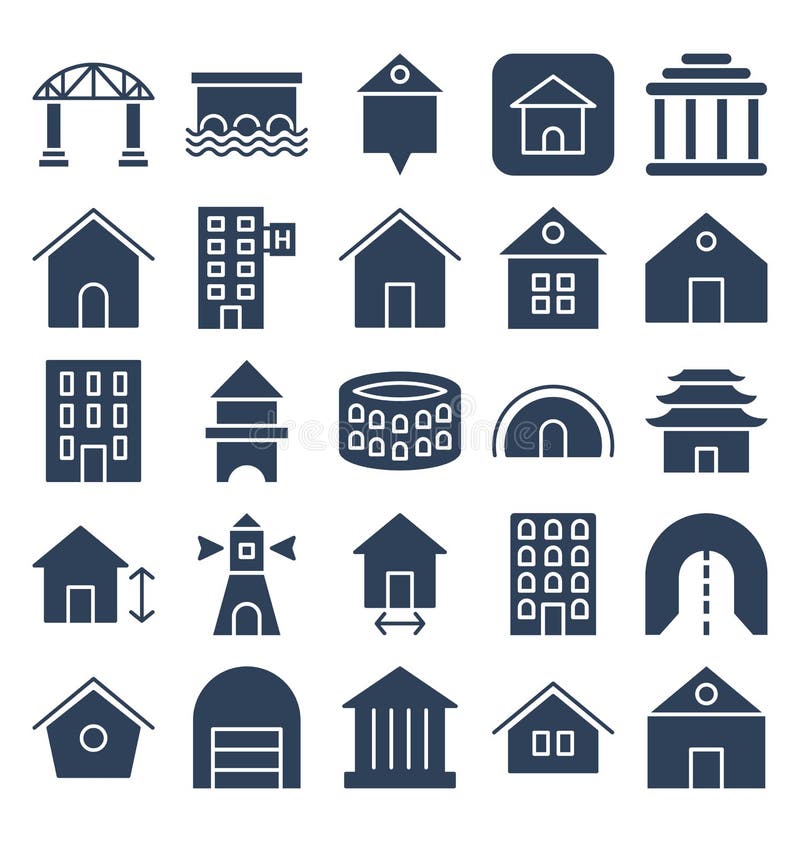 Building Isolated Vector Icons Set that Can Be Easily Modified or Edit ...