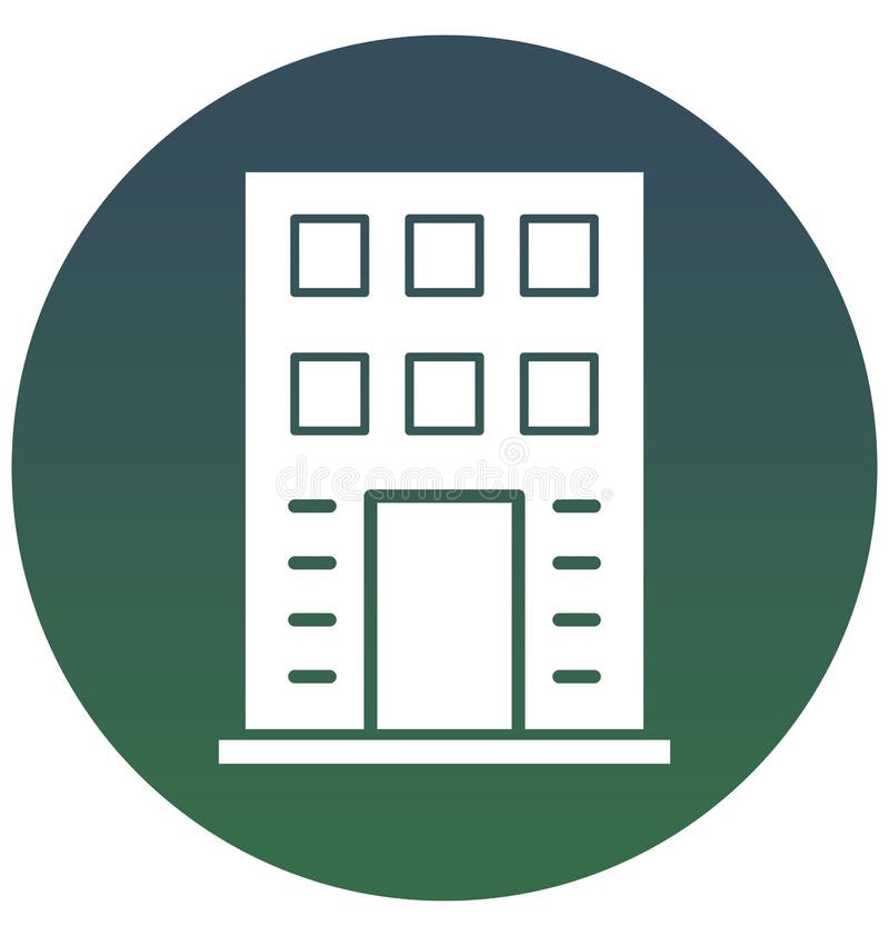 Building Isolated Vector with Line and Fill Icon Stock Vector ...