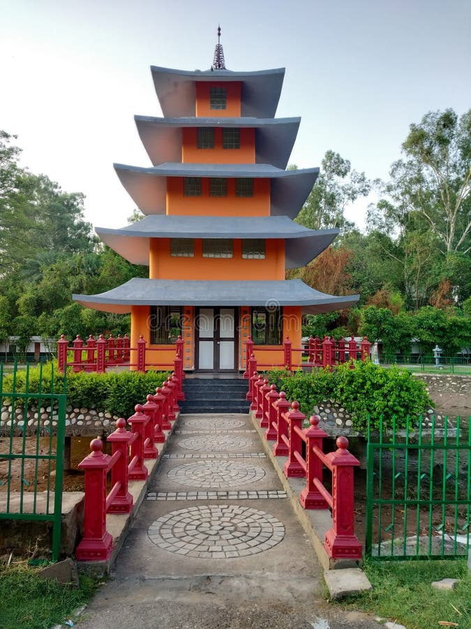 Building Japanese Style Seen Stock Photo - Image of style, nature ...
