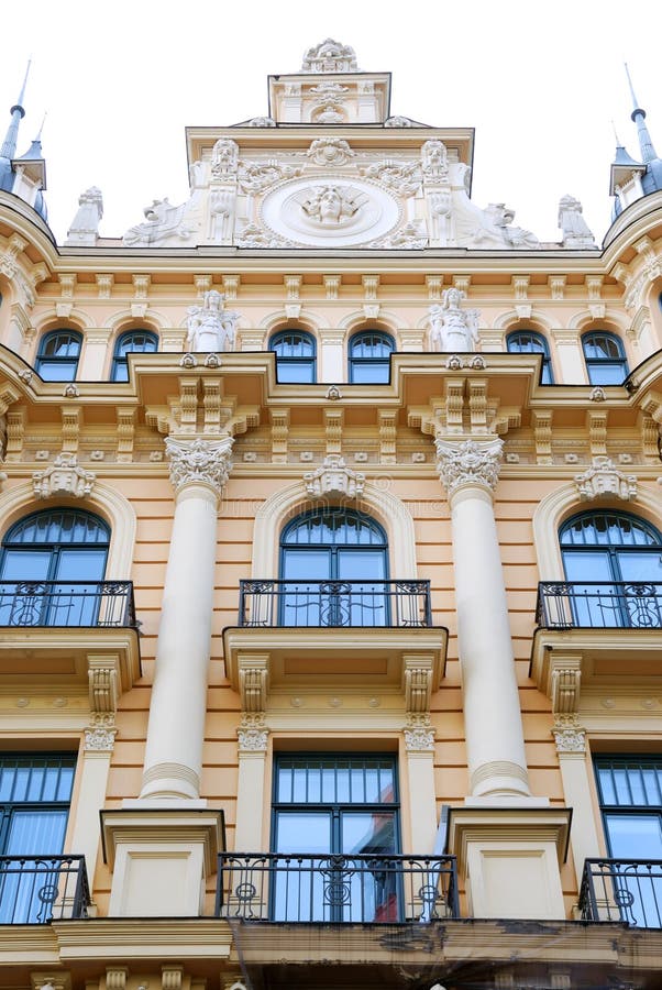 Building in Jugendstyle (Art Nouveau) Stock Image - Image of fashioned ...