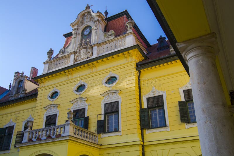 Building of the Karolyi Castle in Nagymagocs Stock Image - Image of ...