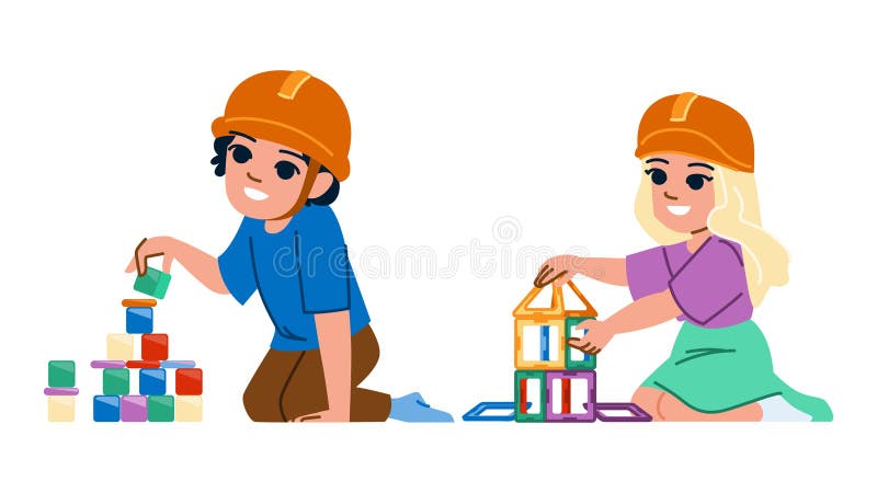 Child Builder Kid Boy Vector Stock Vector - Illustration of supervisor ...
