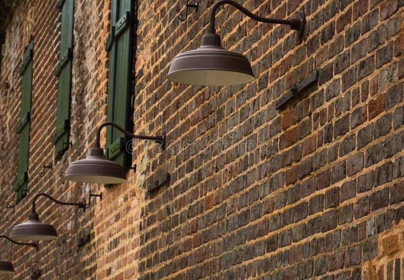 Building Lamp stock image. Image of structure, brick - 69827849