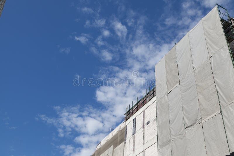 Building Large Scale Repair Image Renovation Work Stock Photo - Image ...