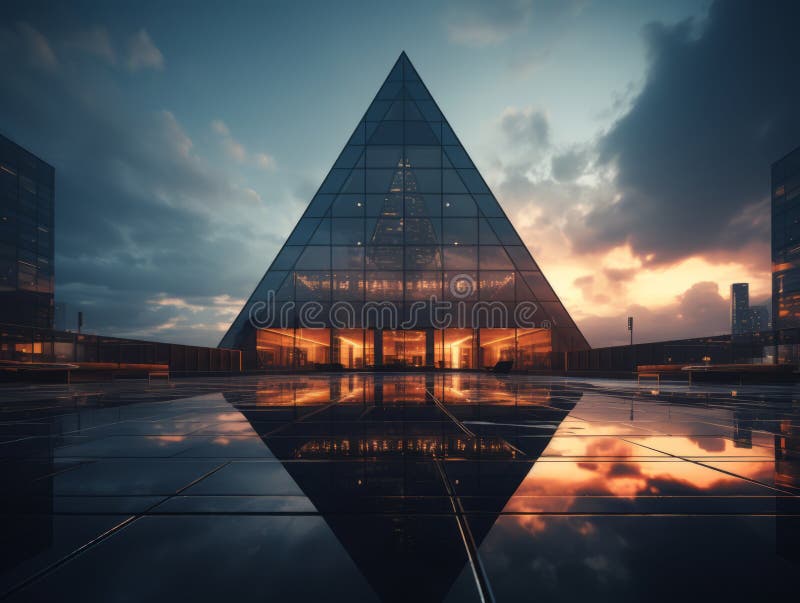 Triangular shaped building stock image. Image of modern - 5880733