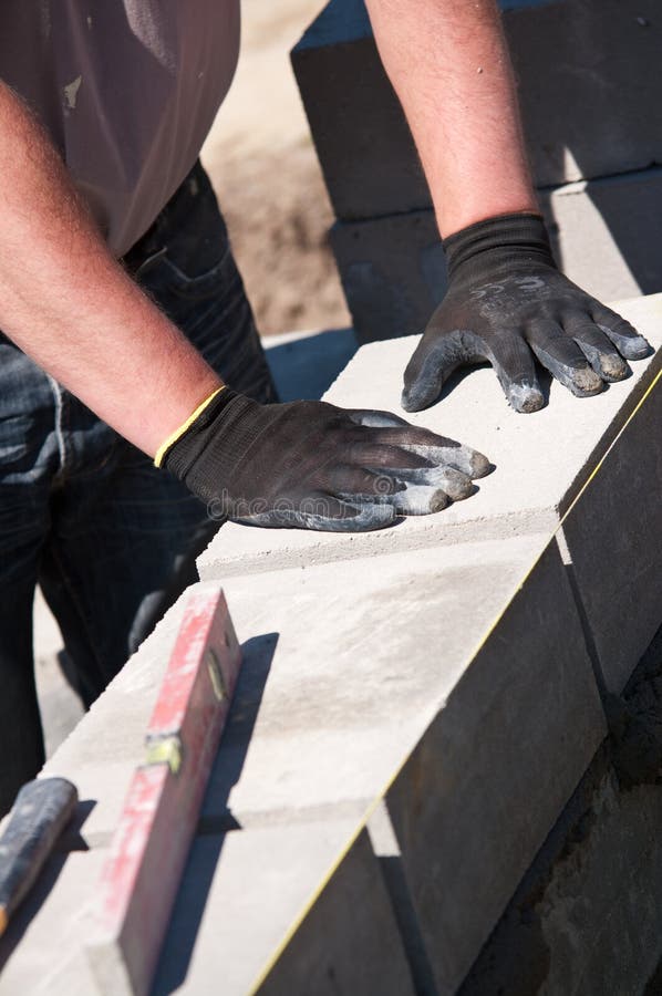 Building laying wall stock photo. Image of details, tool - 19457960