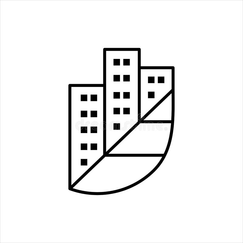 Building Leaf Vector Logo Graphic Modern Art Stock Vector ...