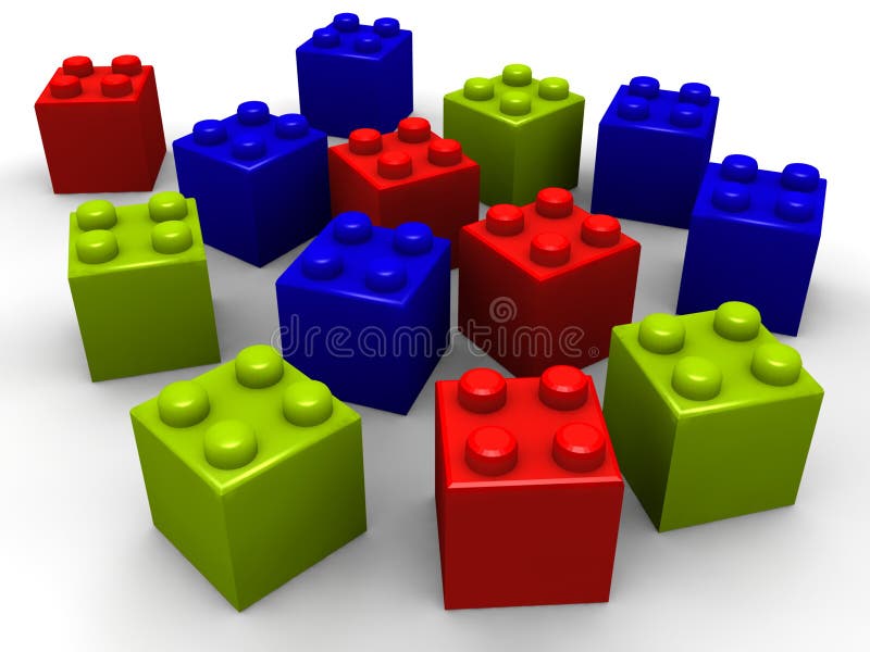 Building lego blocks stock illustration. Illustration of blocks - 12110153