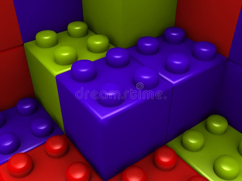 Toy lego blocks stock illustration. Illustration of background - 12126113