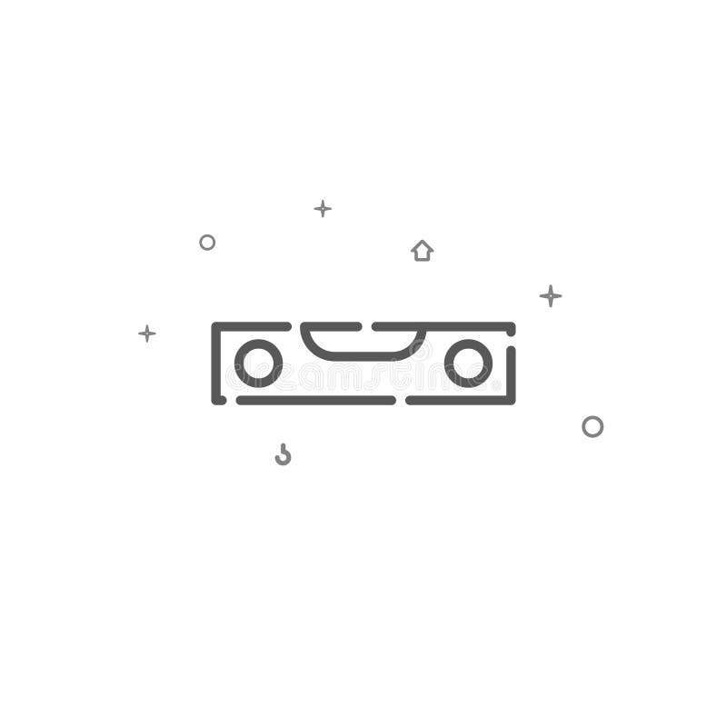 Building Level Tool Simple Vector Line Icon. Symbol, Pictogram, Sign ...