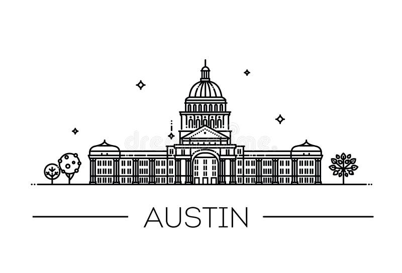 Austin - Vector symbol stock illustration. Illustration of flat - 354747555