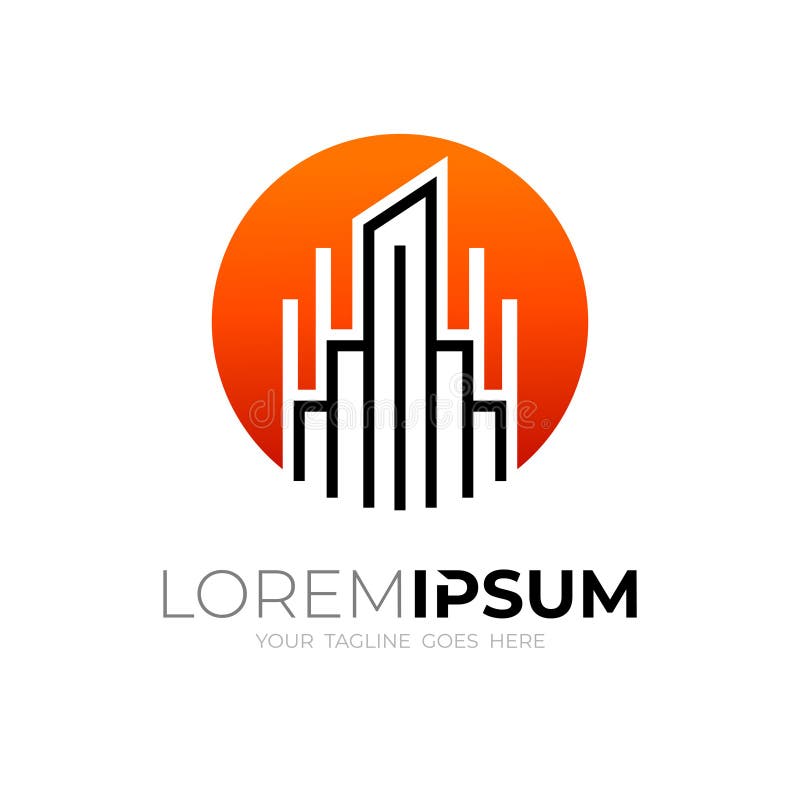 Building Logo with Circle Design Template, City Logos Stock Vector ...