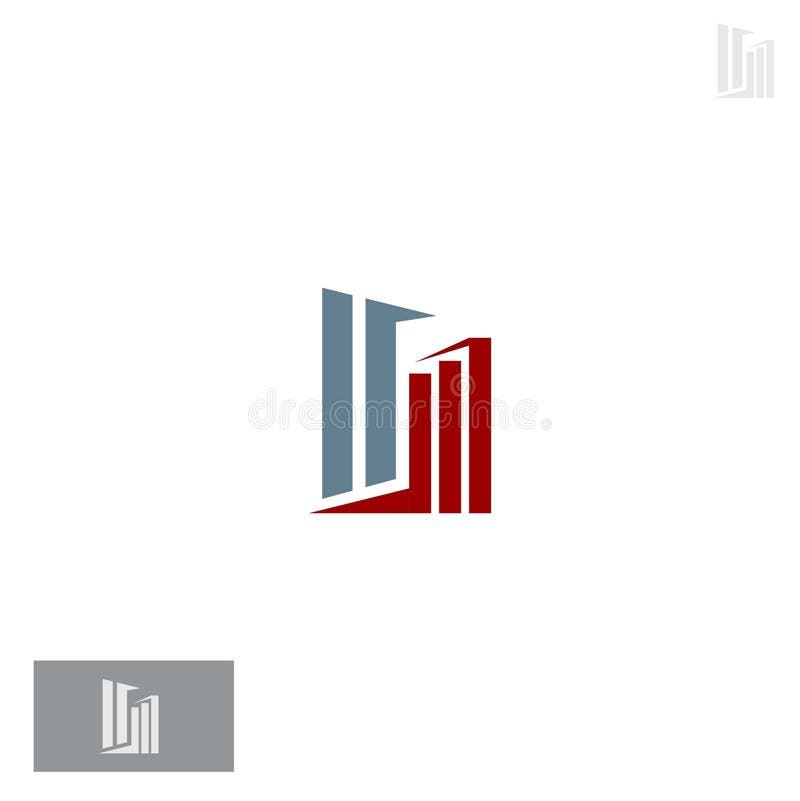 Building Logo Design with Negative Space Style Real Estate ...