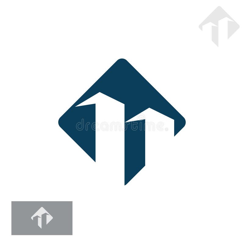 Building Logo Design with Negative Space Style Real Estate ...