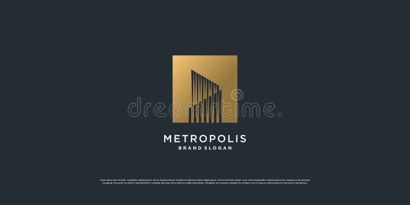 Building Logo with Golden Concept Premium Vector Stock Vector ...