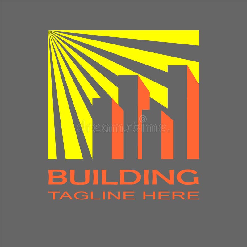 Building Logo Icon with Creative Vector Illustration Stock Vector ...