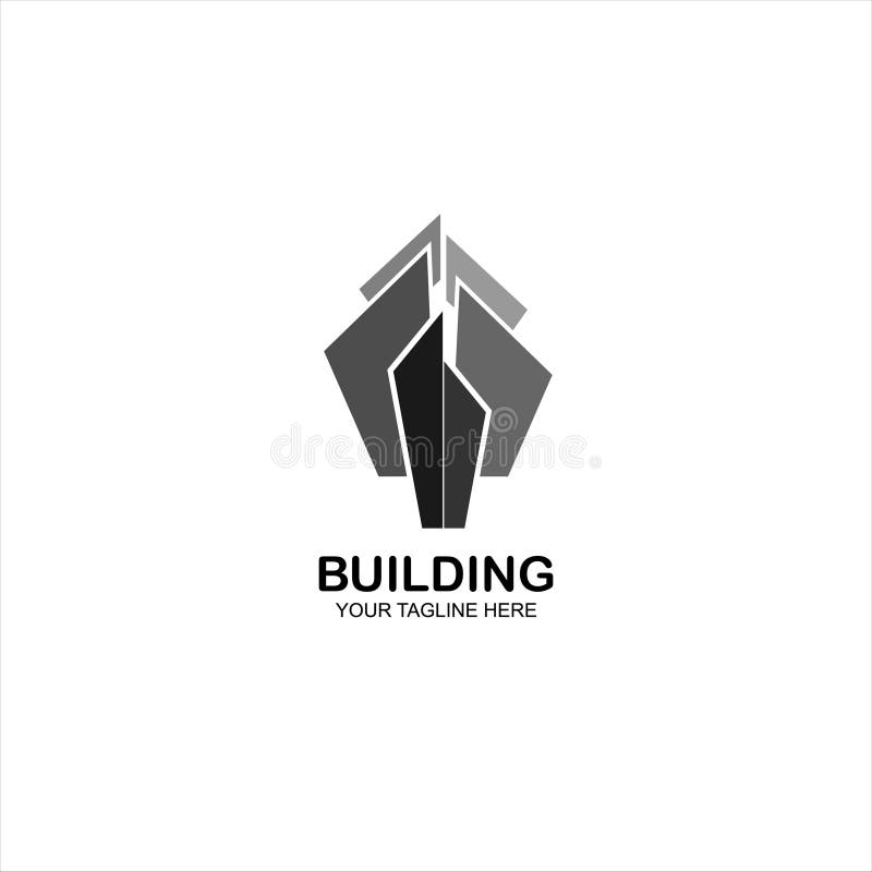 Building Logo Icon with Creative Vector Illustration Stock Vector ...