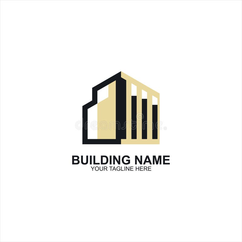 Building Logo Icon with Creative Vector Illustration Stock Vector ...
