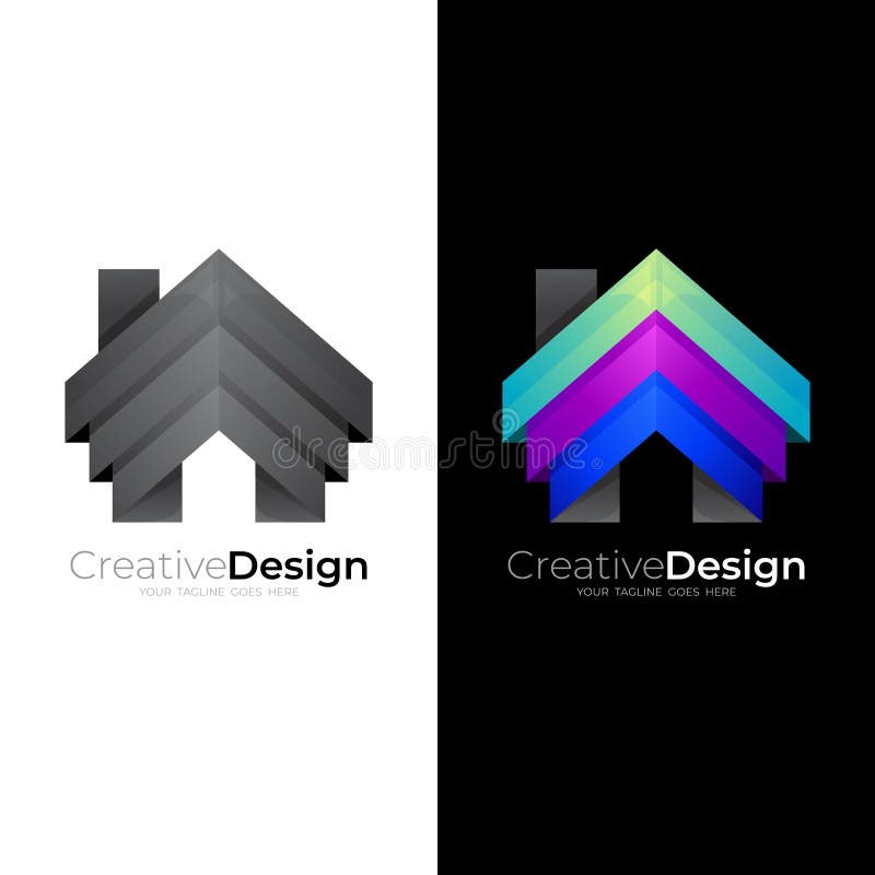 Building Logo Template, Colorful Design and Modern Icon Stock Vector ...