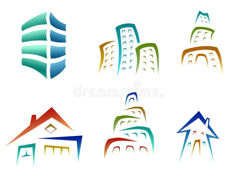 Building logos stock illustration. Illustration of building - 12151781