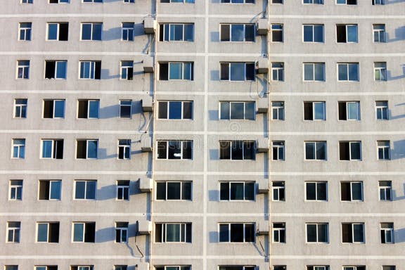 Building with a Lot of Crowded Window Stock Photo - Image of crowd ...