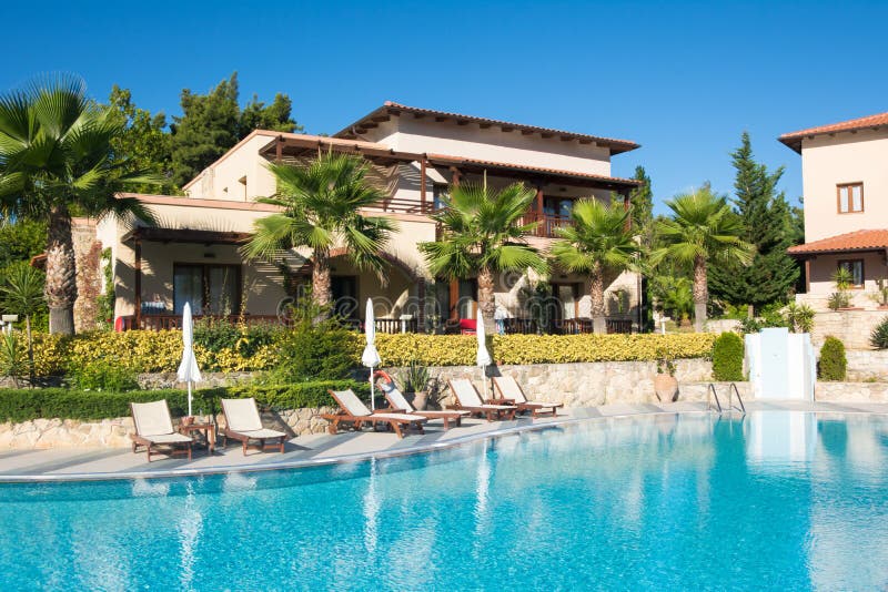 Building of the Luxury Hotel Stock Photo - Image of relaxation, pool ...