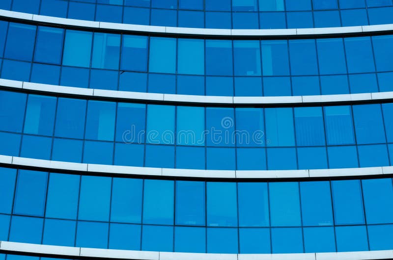 The Building is Made of Glass. Glass Facade of the Building. Modern ...
