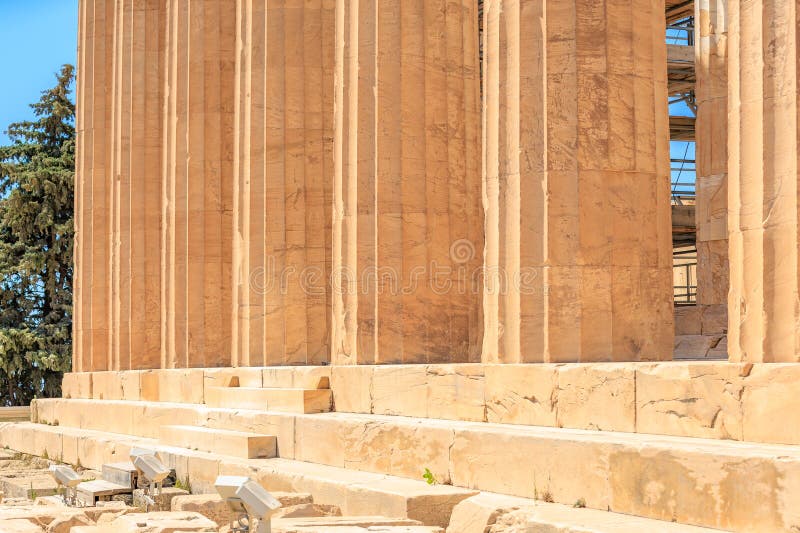The Building is Made of Stone and Has a Lot of Columns, Acropolis in ...