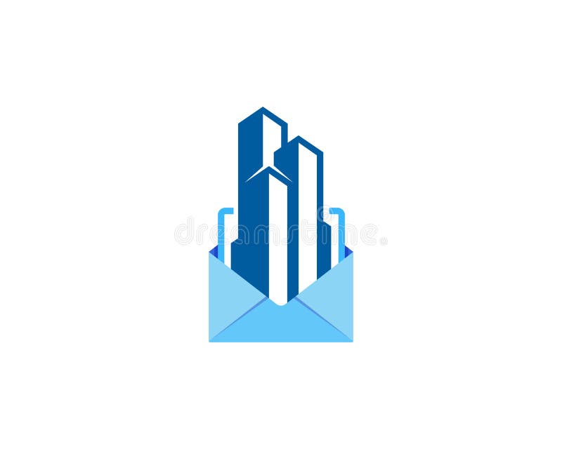Building Mail Logo Icon Design Stock Illustration - Illustration of ...