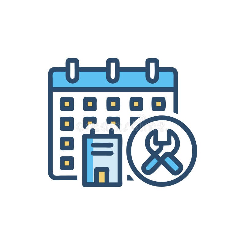 Building Maintenance Schedule Icon for Efficient Planning Stock ...