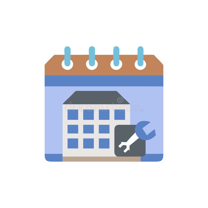 Building Maintenance Schedule Icon for Planning Stock Photo ...