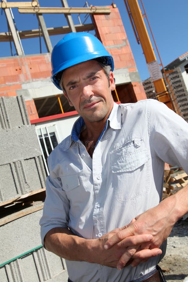 Building manager on site stock image. Image of architecture - 21665155