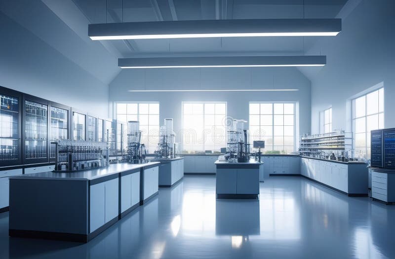 Building with Many Windows and Counters, Ideal for an Engineering Lab ...