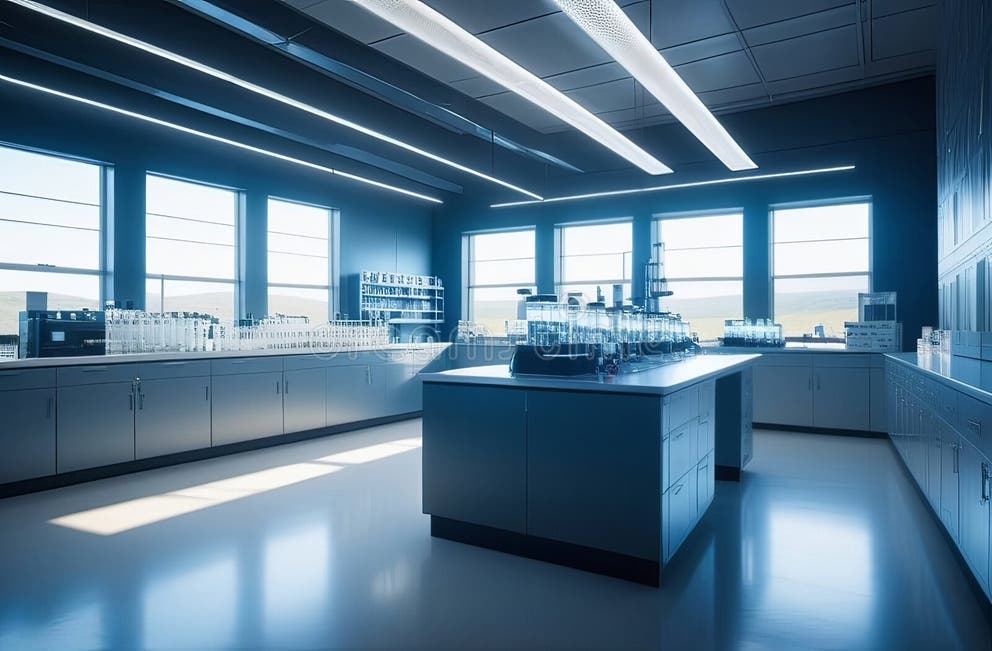 Building with Many Windows and Counters, Ideal for an Engineering Lab ...