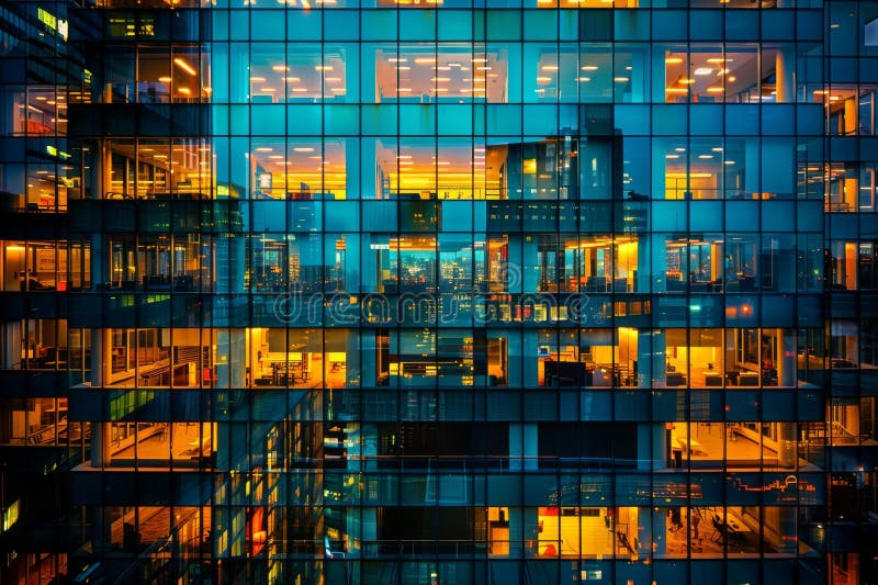 A Building with Many Windows and a Lot of Light Inside. Generative AI ...