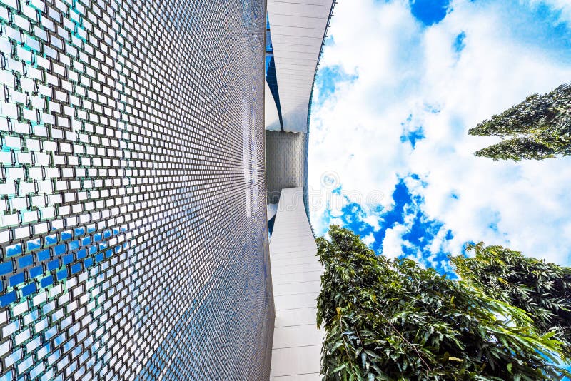 Building Marina Bay Sands, Singapore. Bottom View Stock Image - Image ...