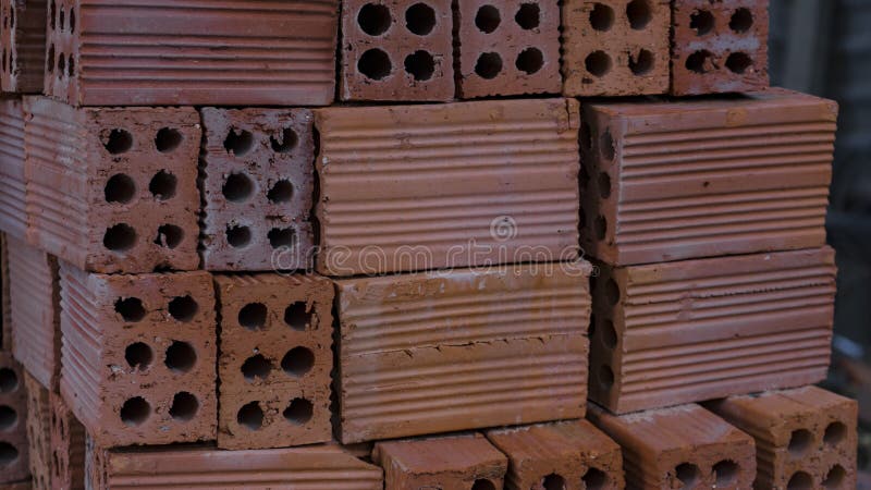 Building Material Bricks Stacked on a Pallet! Stock Photo - Image of ...