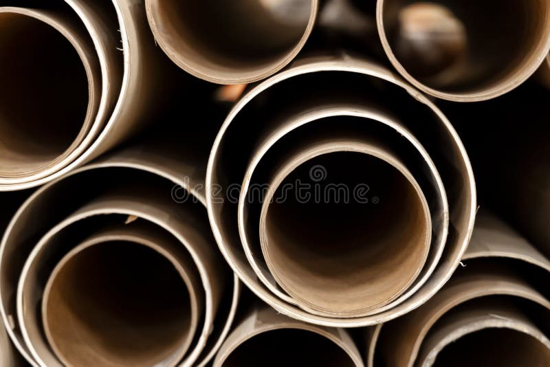 Construction Material - Cardboard Tubes in Various Size Stock Photo ...