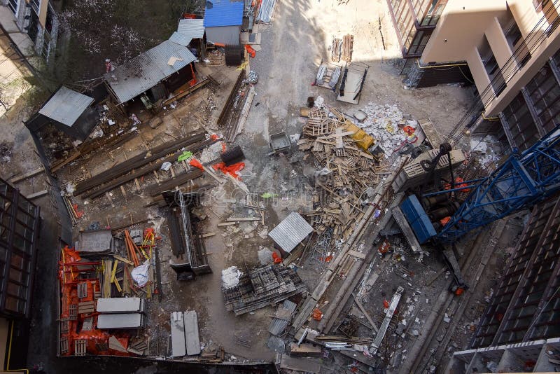 Garbage in Construction Site after Destroy Building Stock Photo - Image ...