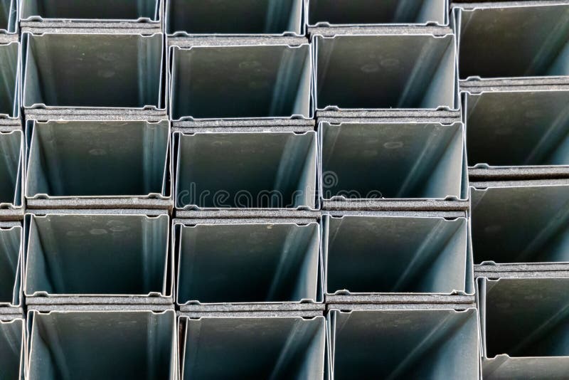 Construction Material - Stack of Bent Metal Sheet Stock Image - Image ...