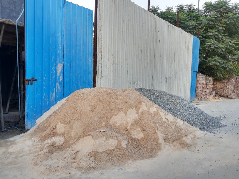 Building Material Supplier India Dust and Rodi Stock Image - Image of ...
