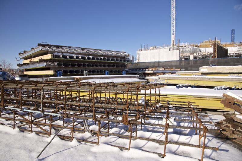 Building Materials in the Construction Site Stock Image - Image of ...