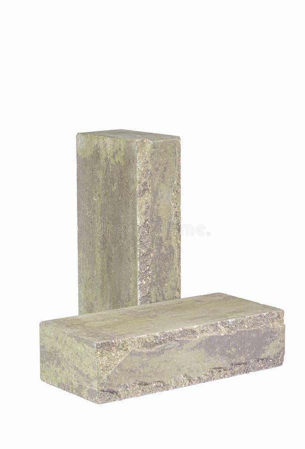 Building Materials Ideas. Pair of Solid Artificially Aged Green Bricks ...