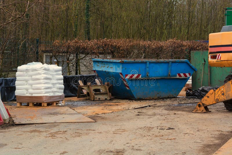 Building Materials and Objects on a Construction Site. Stock Image ...