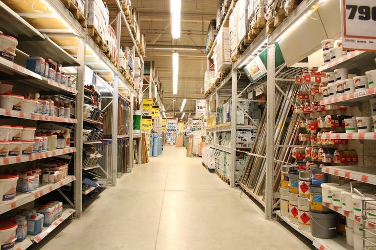 Building materials shop stock photo. Image of load, corridor - 1355798