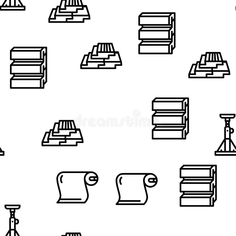 Building Materials and Supplies Vector Seamless Pattern Stock Vector ...