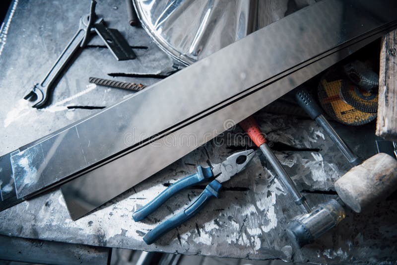 Building and Measuring Tools for Metal Processing and Circles Stock ...