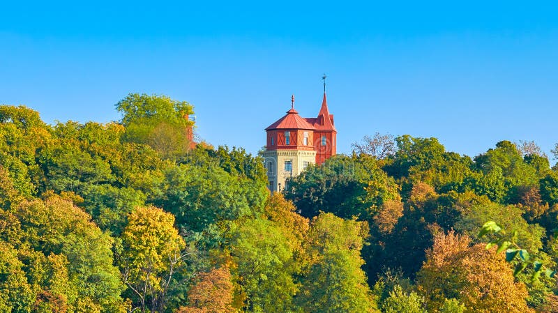 The Building in Medieval Style in the Park Stock Image - Image of ...
